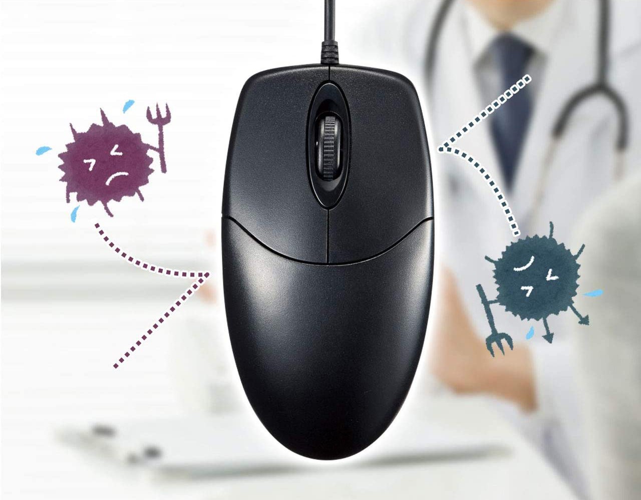 RS-08M Wired IP68 Washable Mouse | Durable & Waterproof